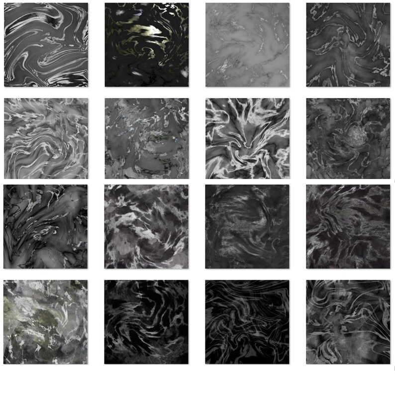 Black Marble Scrapbook Paper Digital Paper Printable Paper - Etsy