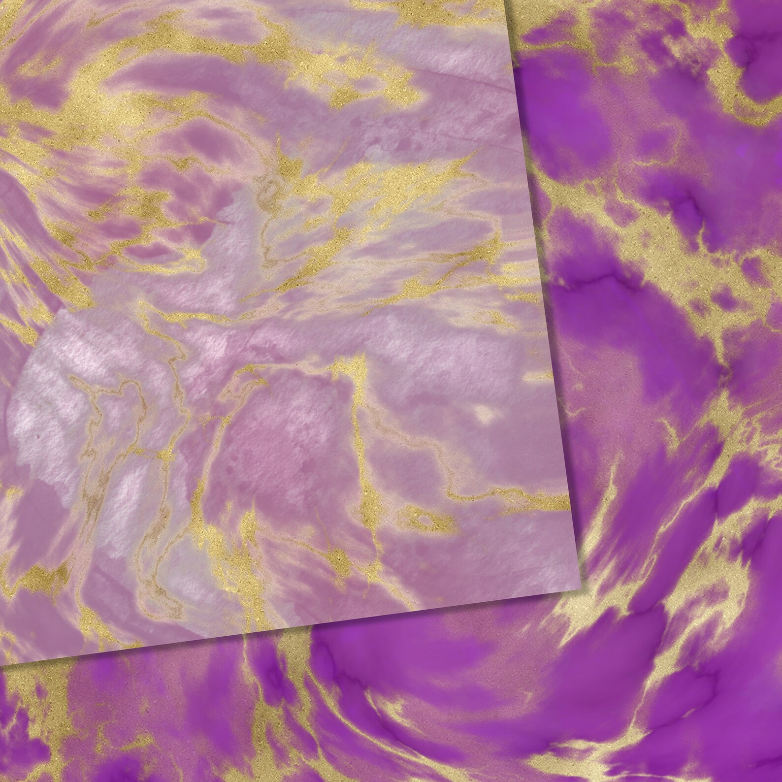 Purple and Gold Marble Digital Paper Purple and Gold - Etsy