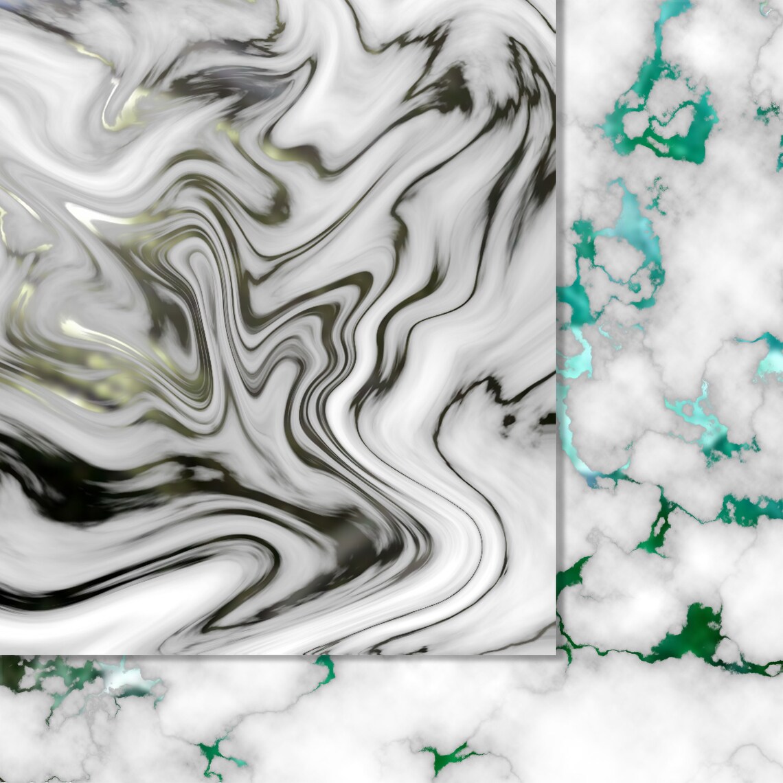 White Marble Digital Paper White Scrapbook Paper Liquid | Etsy