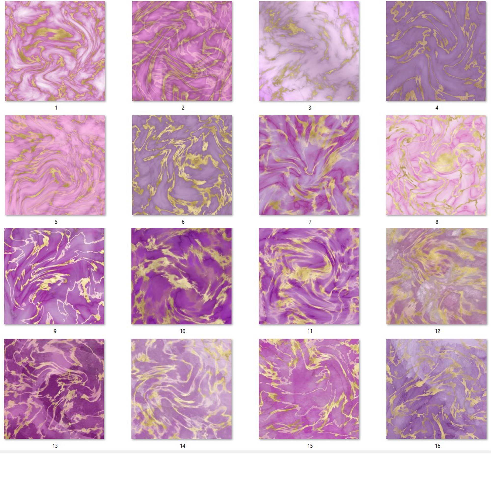 Purple and Gold Marble Digital Paper Purple and Gold | Etsy