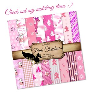 Christmas Scrapbook Paper | Damask Digital Paper | Red and Green Damask ...