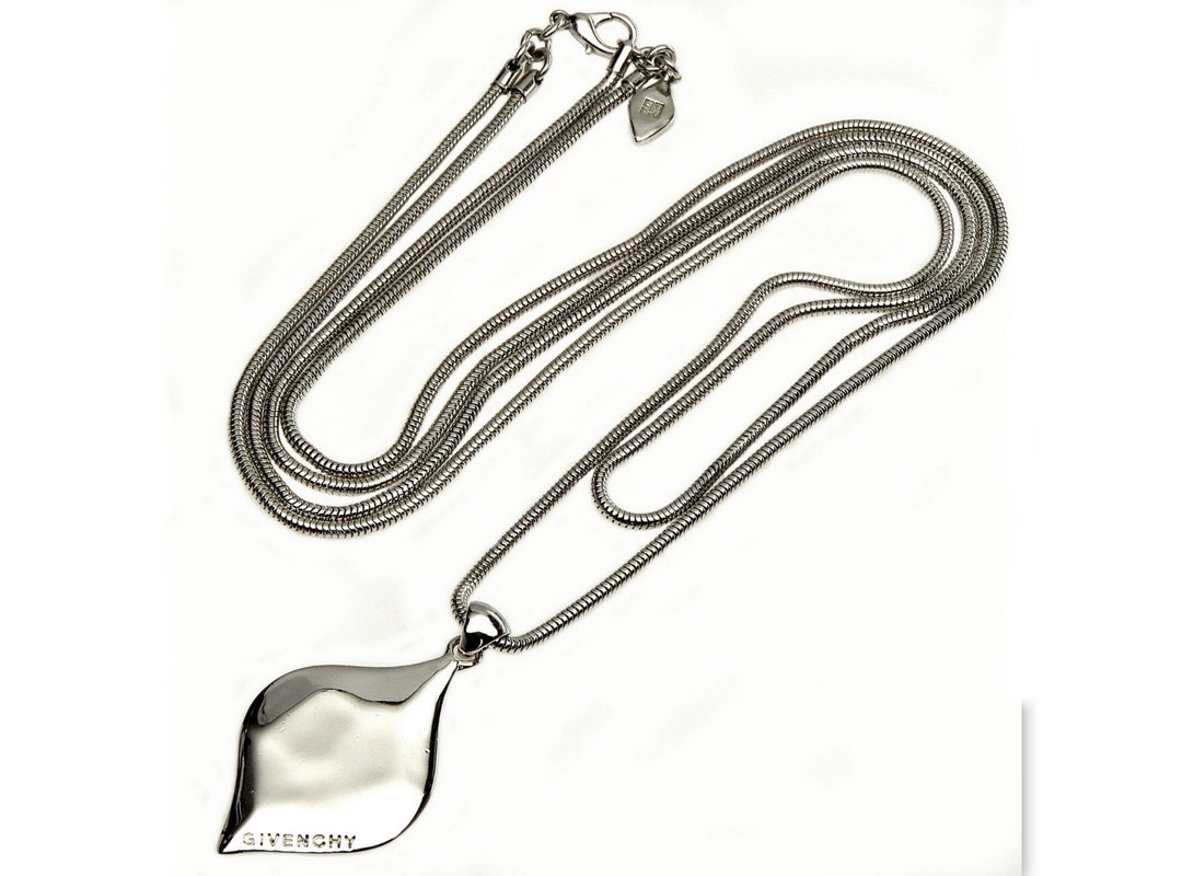 Vtg Givenchy 2 Snake Chains Pendant Necklace - Etsy