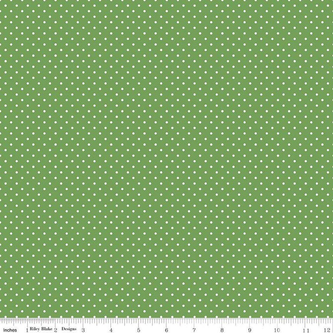 Swiss Dots Color Clover Green by Riley Blake Designs, Sold in 1/2 Yard ...