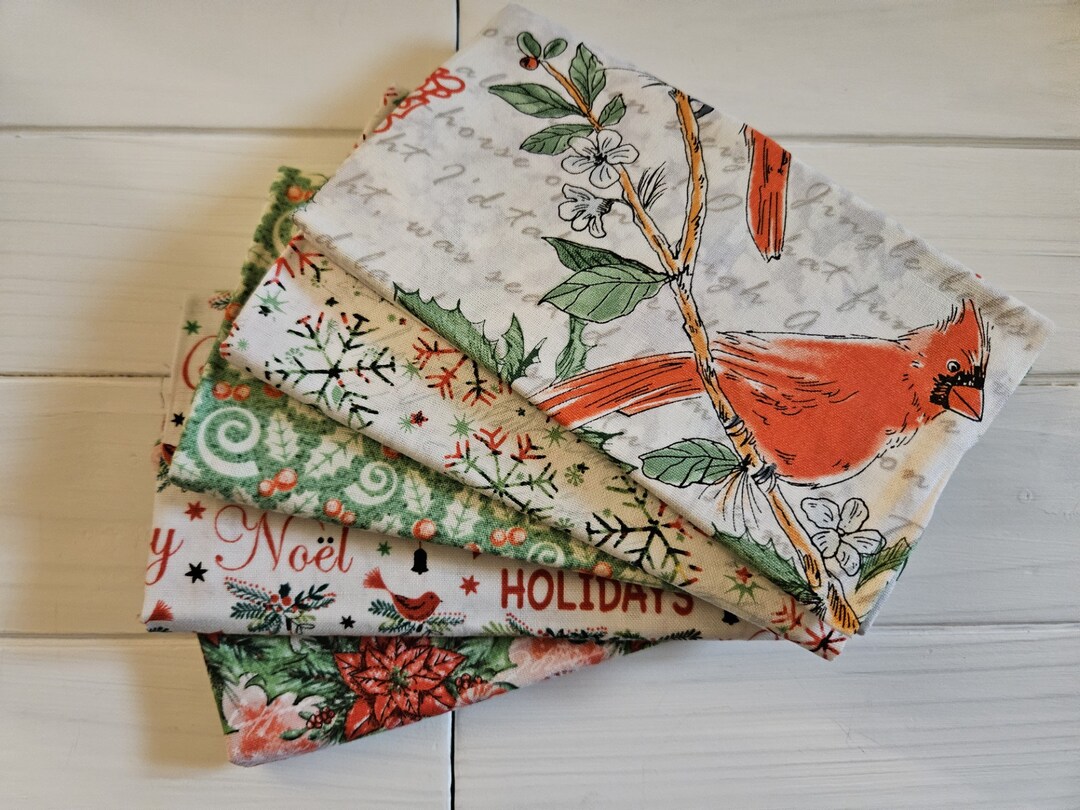 5 Piece Christmas Fat Quarter Bundle by Singer Fabrics - Etsy