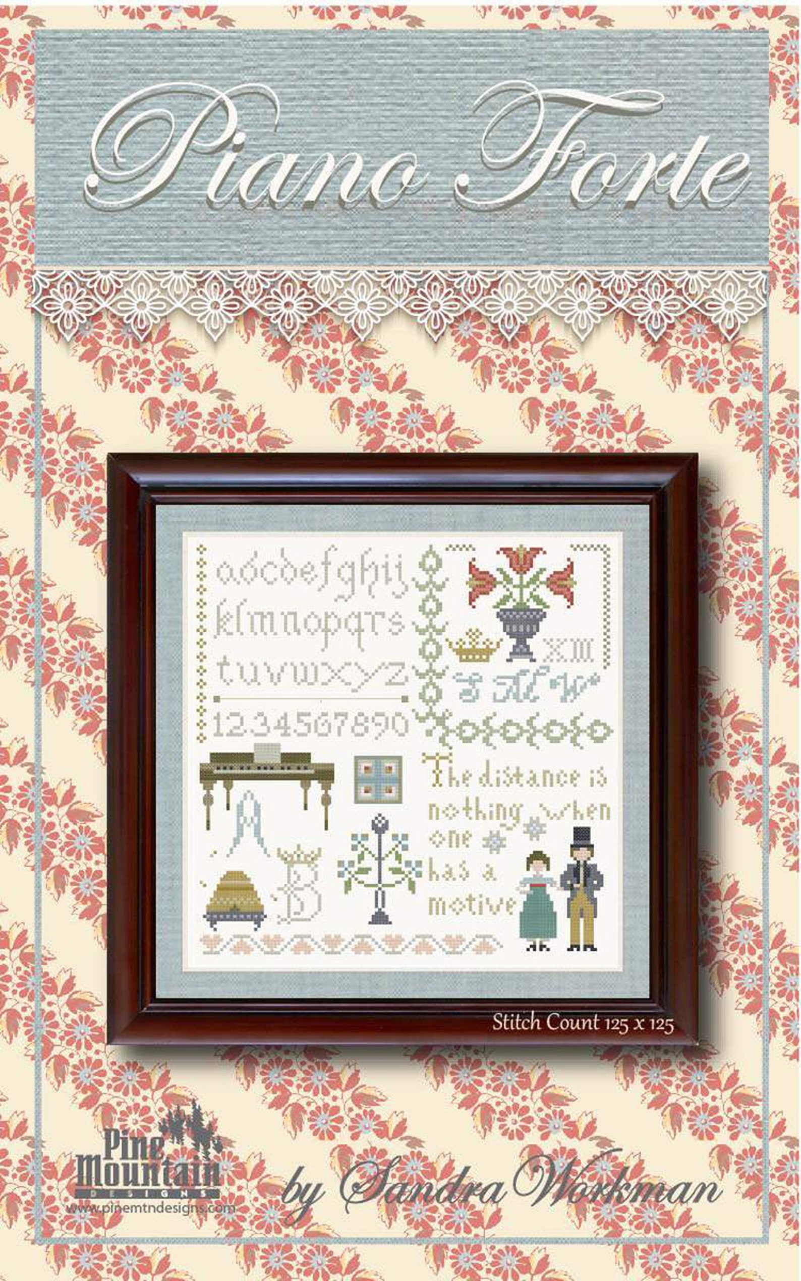Piano Forte Cross Stitch Pattern by Sandra Workman for Pine Mountain ...