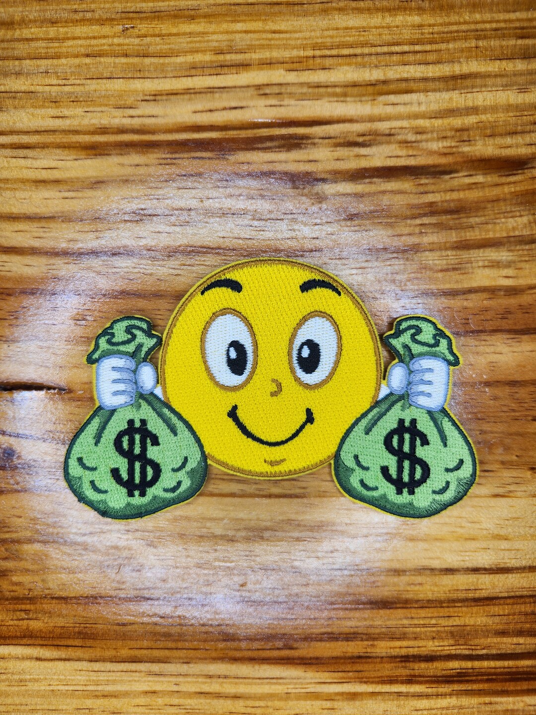 3 Money Bag Emoji Iron on Patch. No Sewing Needed. - Etsy