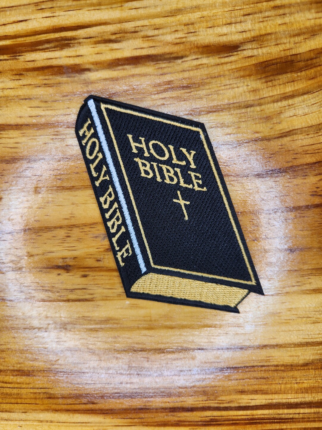 2x4 Embroidered Holy Bible Iron-on Patch, No Sewing Needed. - Etsy