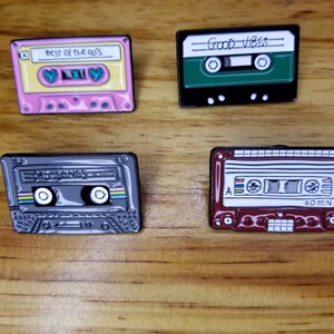 Retro Cassette Tape Enamel Pin - Etsy