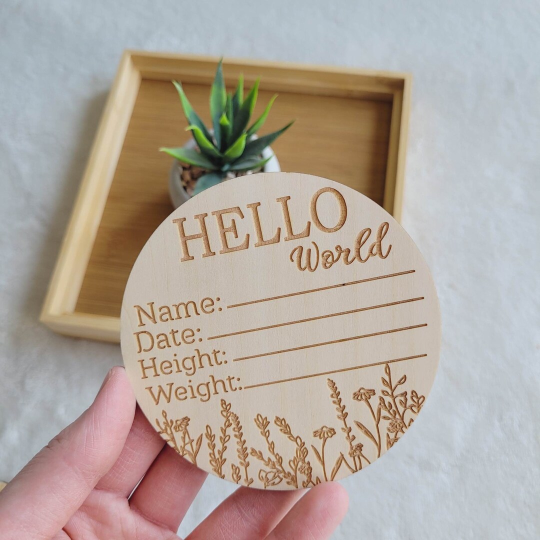 Newborn Keepsake Sign, Wooden Sign, Welcome Sign, Baby Welcome, Baby ...