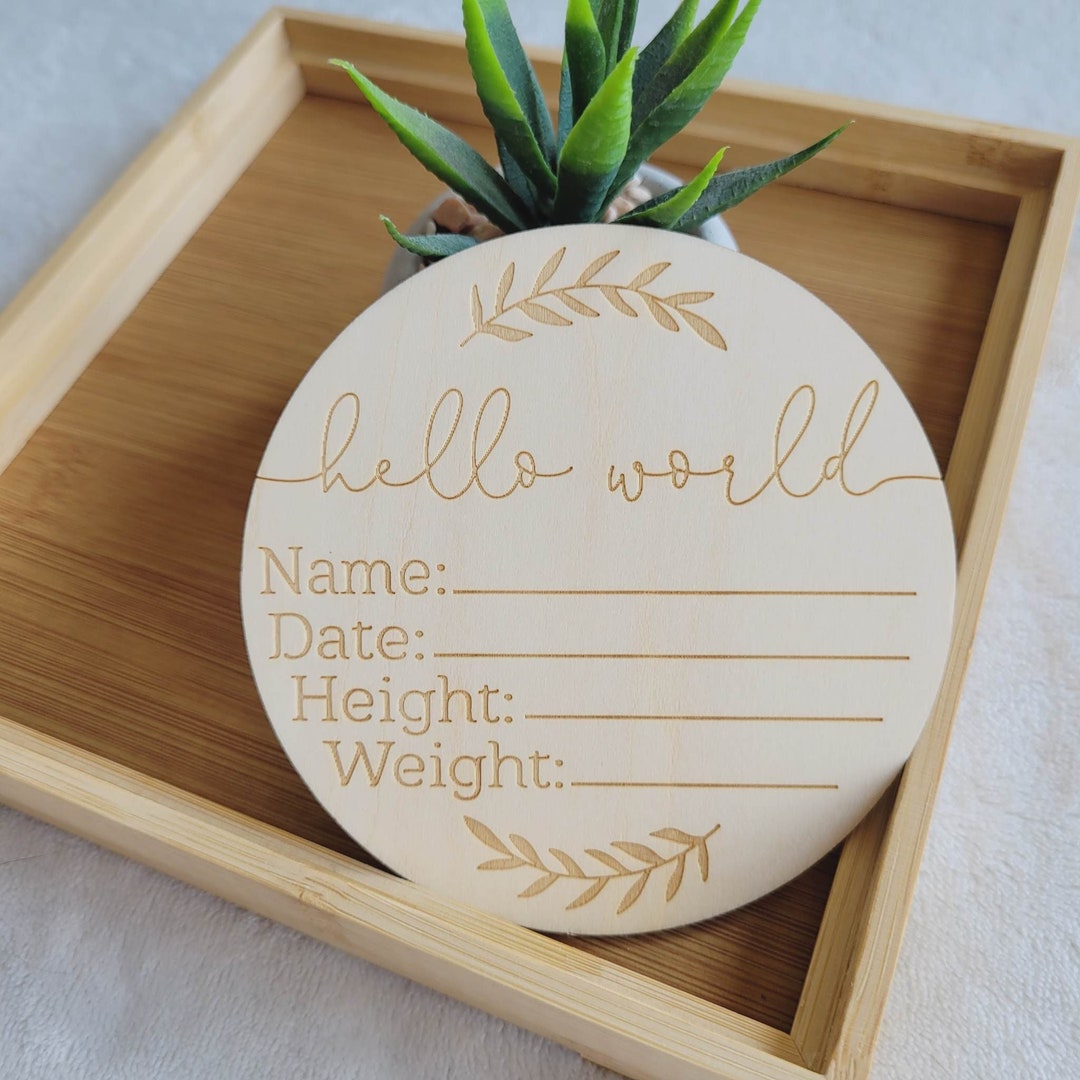 Newborn Keepsake Sign, Wooden Sign, Welcome Sign, Baby Welcome, Baby ...