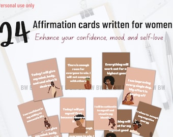 Black Women Affirmation Cards - Etsy