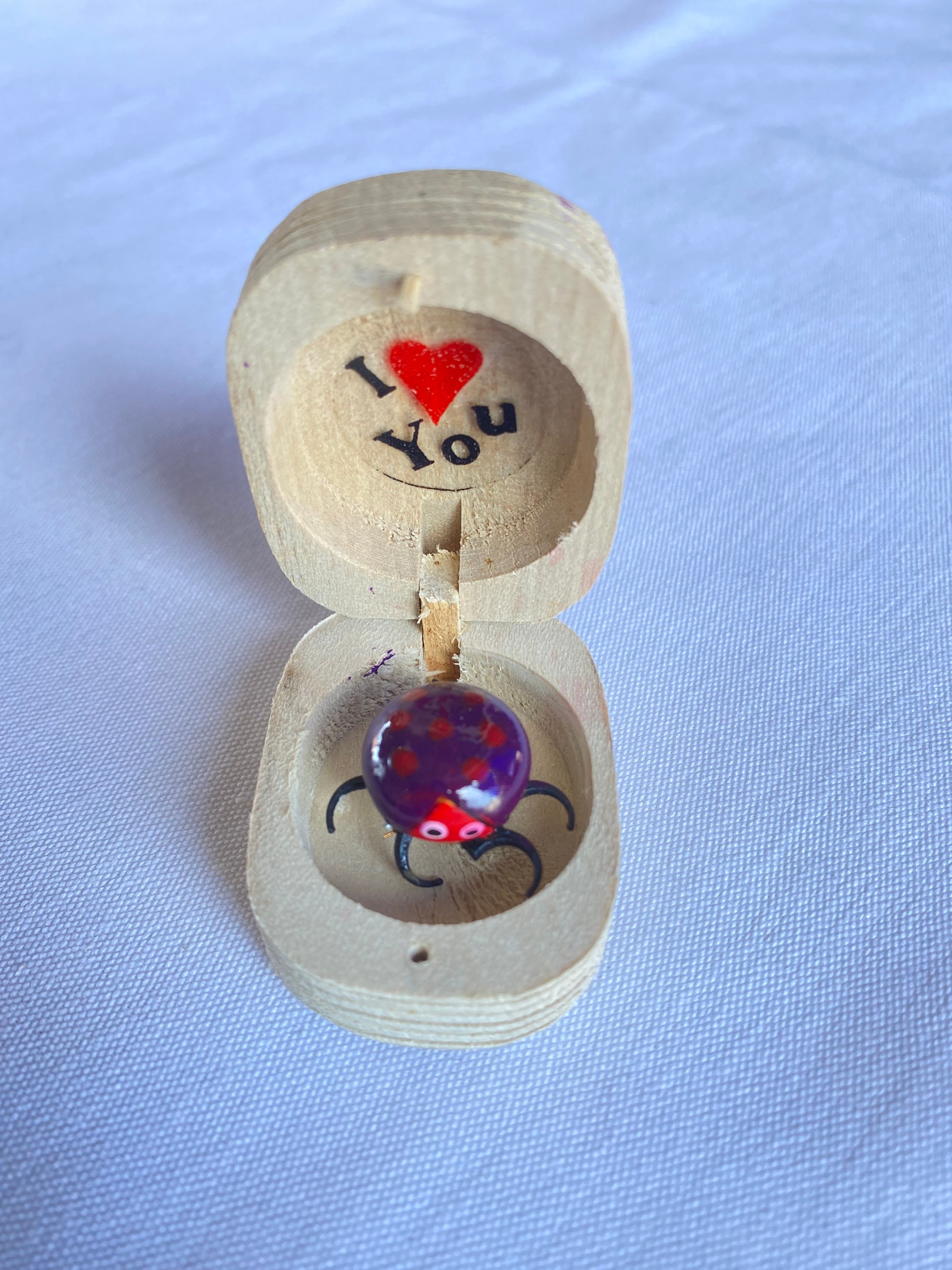 6 Wooden Boxes With a Ladybug I Love You 1.5 Wiggily Legs - Etsy