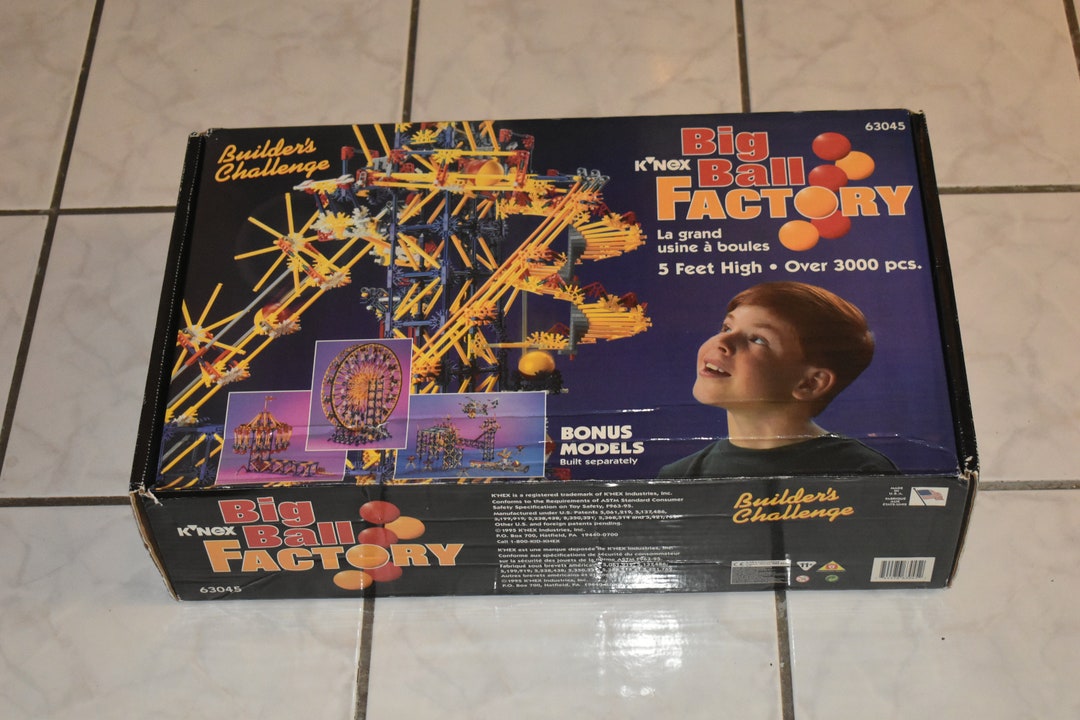K'NEX NEW Big Ball Factory Open Box Model Number 63045 Vintage 1995 Complete Set - Etsy