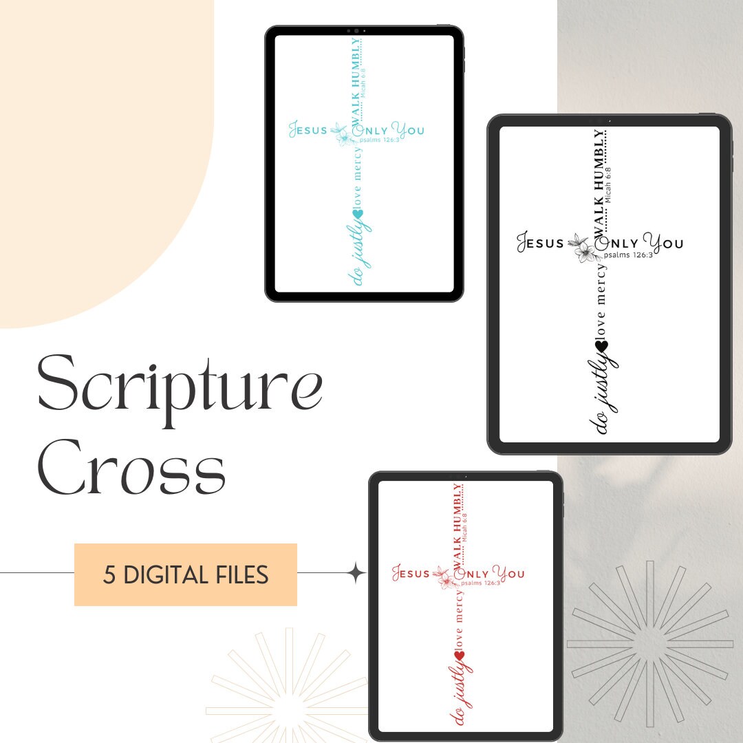 Scripture Cross Digital Files - Etsy