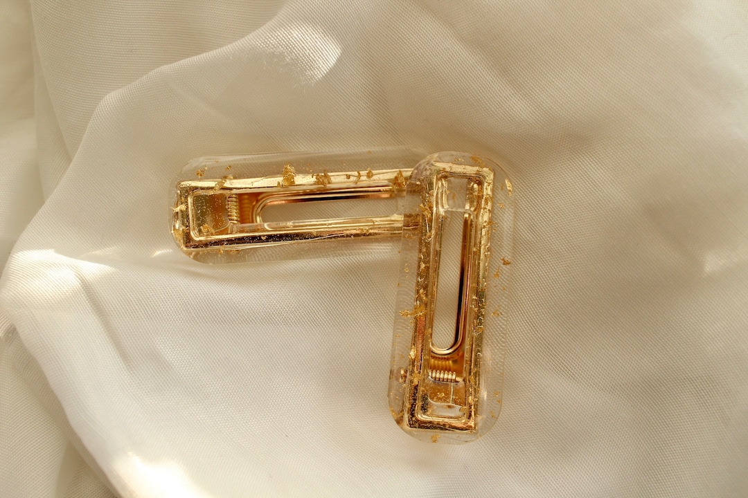 Golden Hair Clip - Etsy