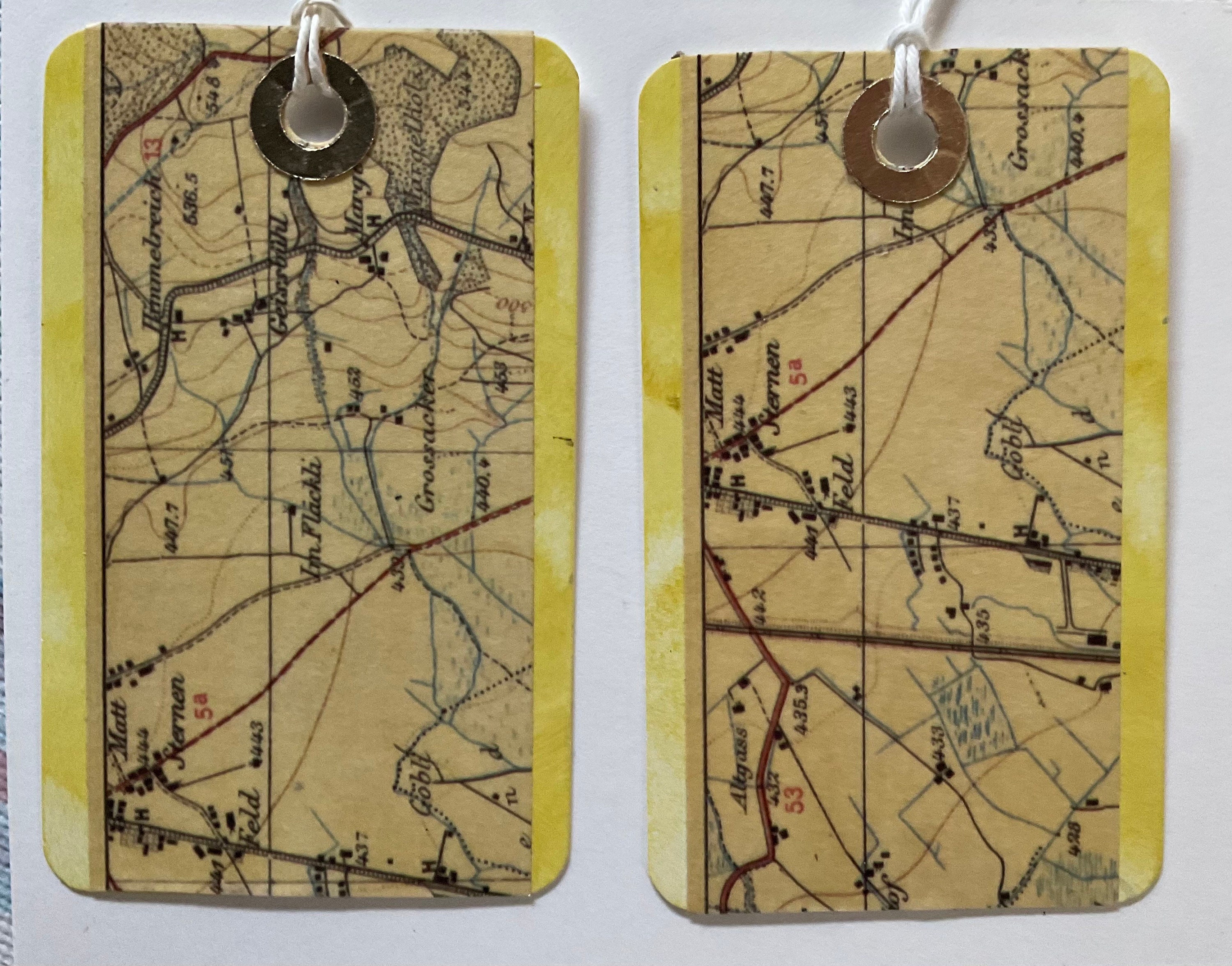 Topographical Map Gift Tags - Etsy