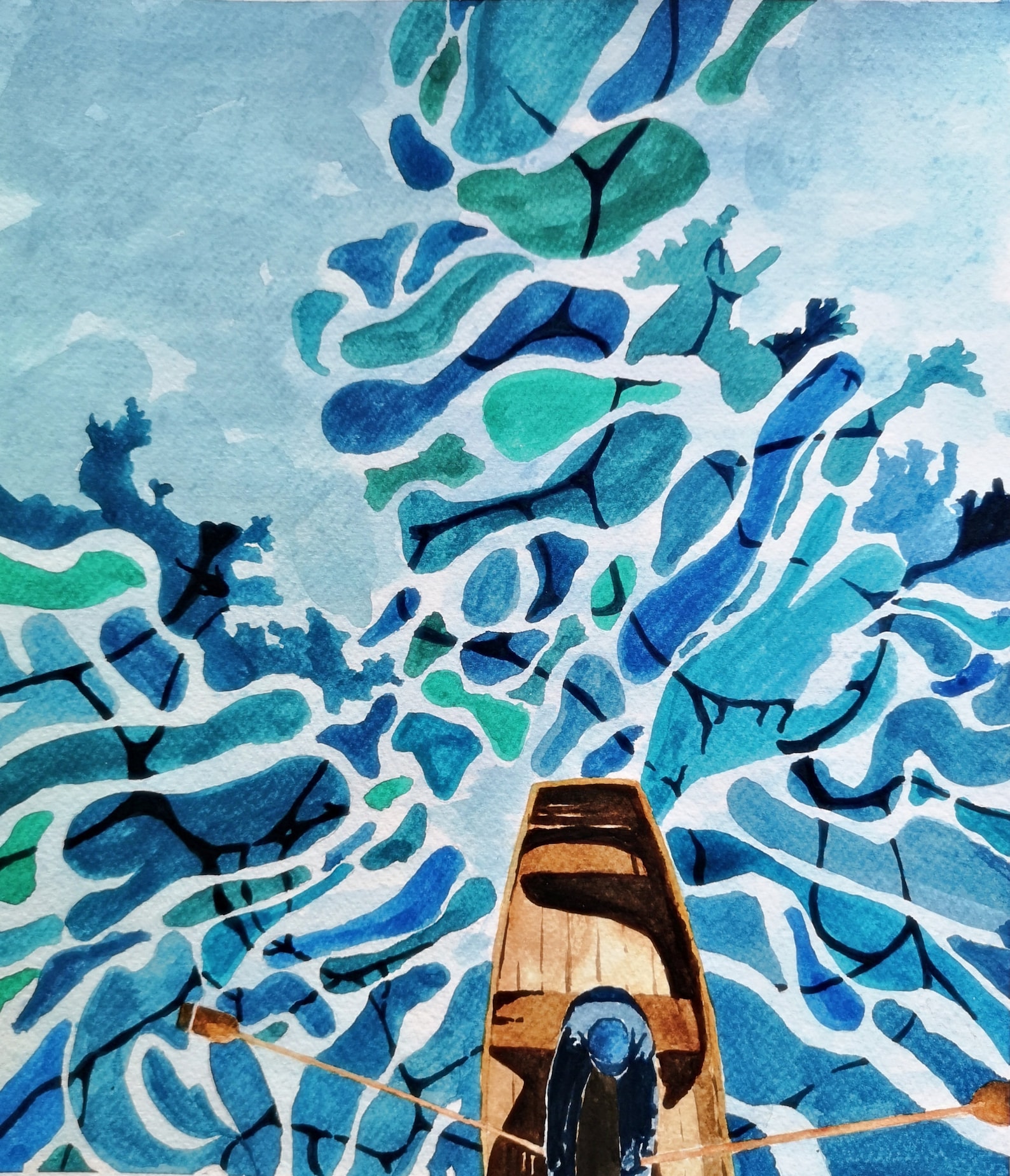 Watercolor Printable Art Rower Watercolor Painting - Etsy