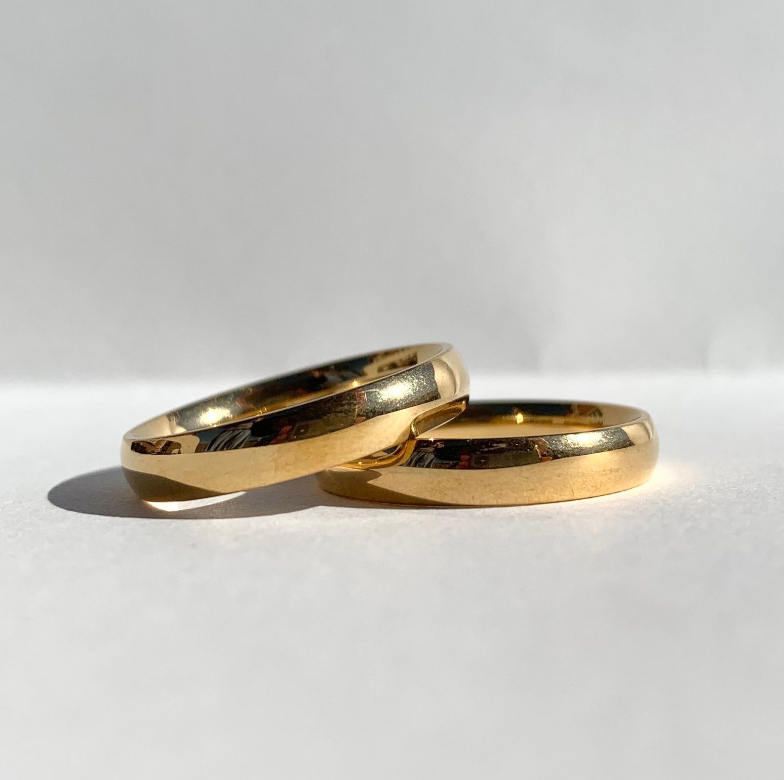 4mm 18k Gold Band L 18k Gold Ring L Minimalistic Ring L Rings - Etsy