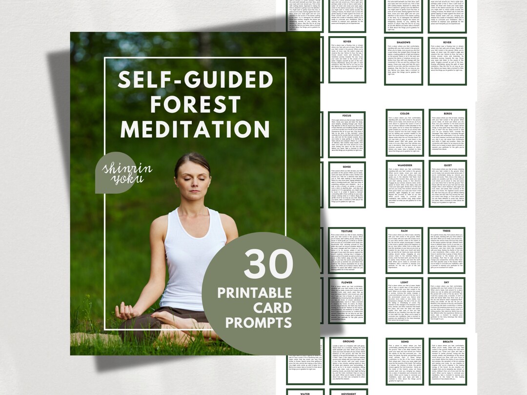 Shinrin Yoku Forest Bathing 30 Printable Cards Self-guided Forest ...