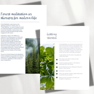 Shinrin Yoku Forest Bathing 30 Printable Cards Self-guided Forest ...