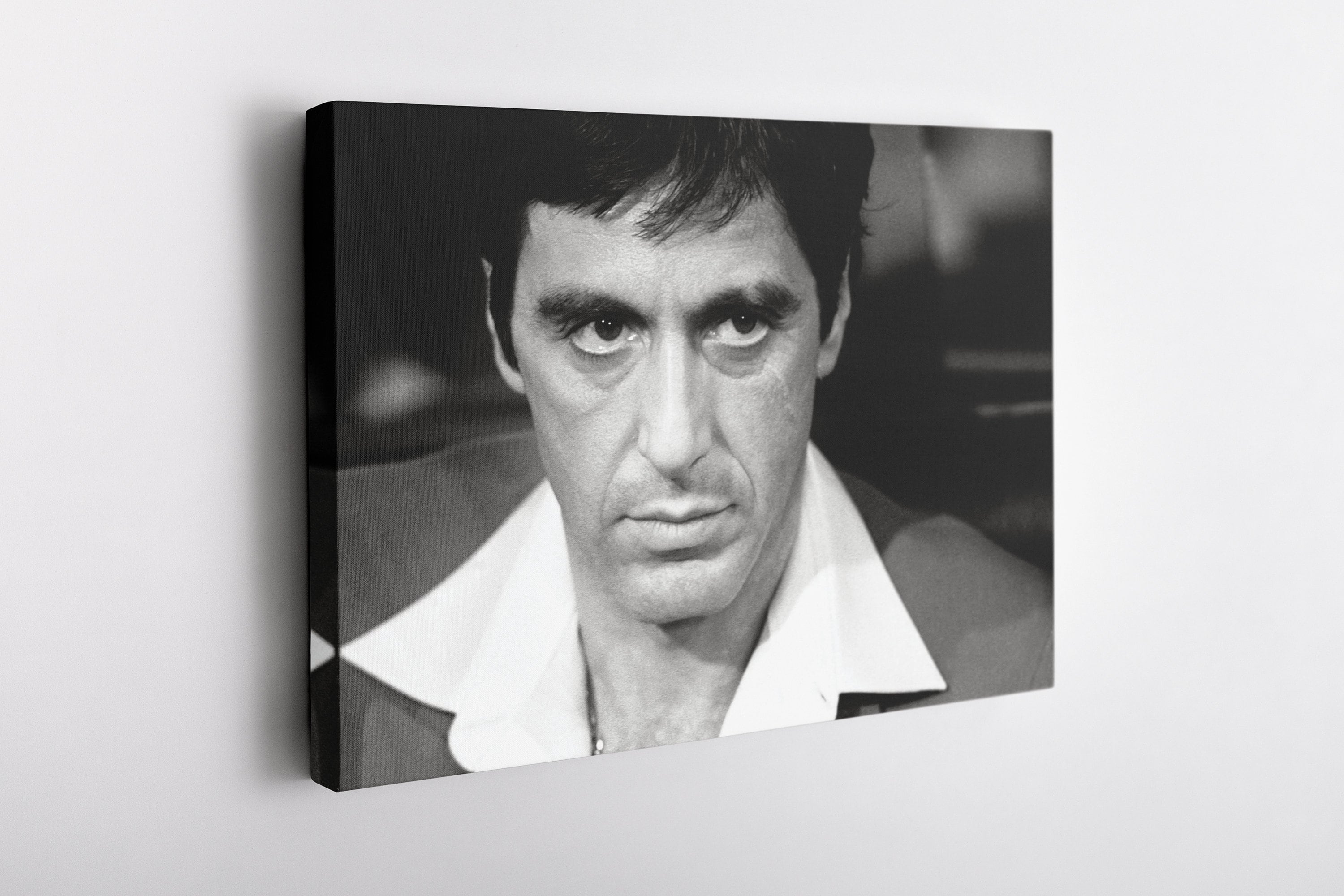 Scarface Poster Movie Al Pacino Black and White Portrait | Etsy