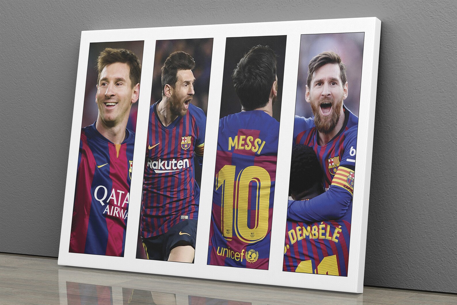 Lionel Messi Poster Collage Art Poster Barcelona Art Canvas | Etsy
