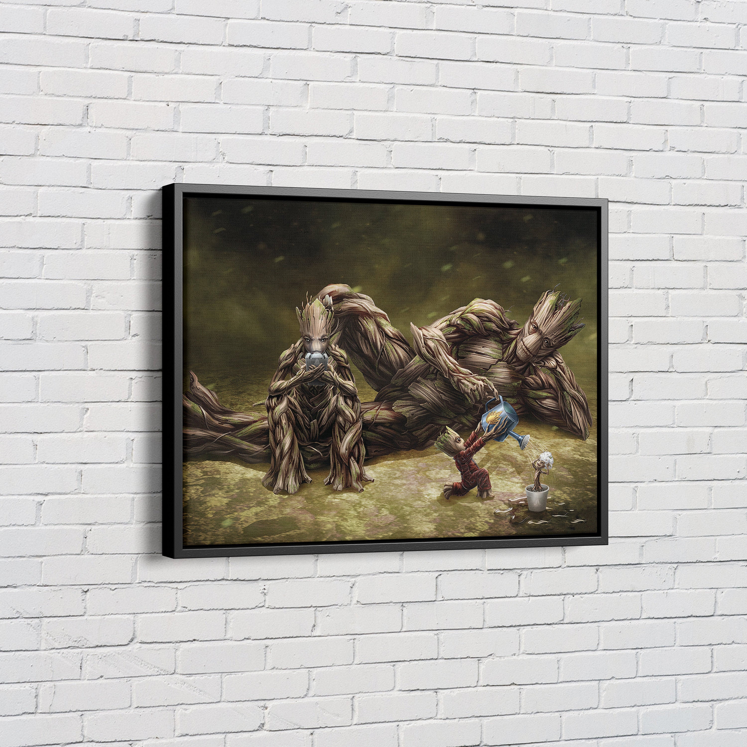 Cool Groot Poster Family Movie Art Canvas Print Home Wall | Etsy