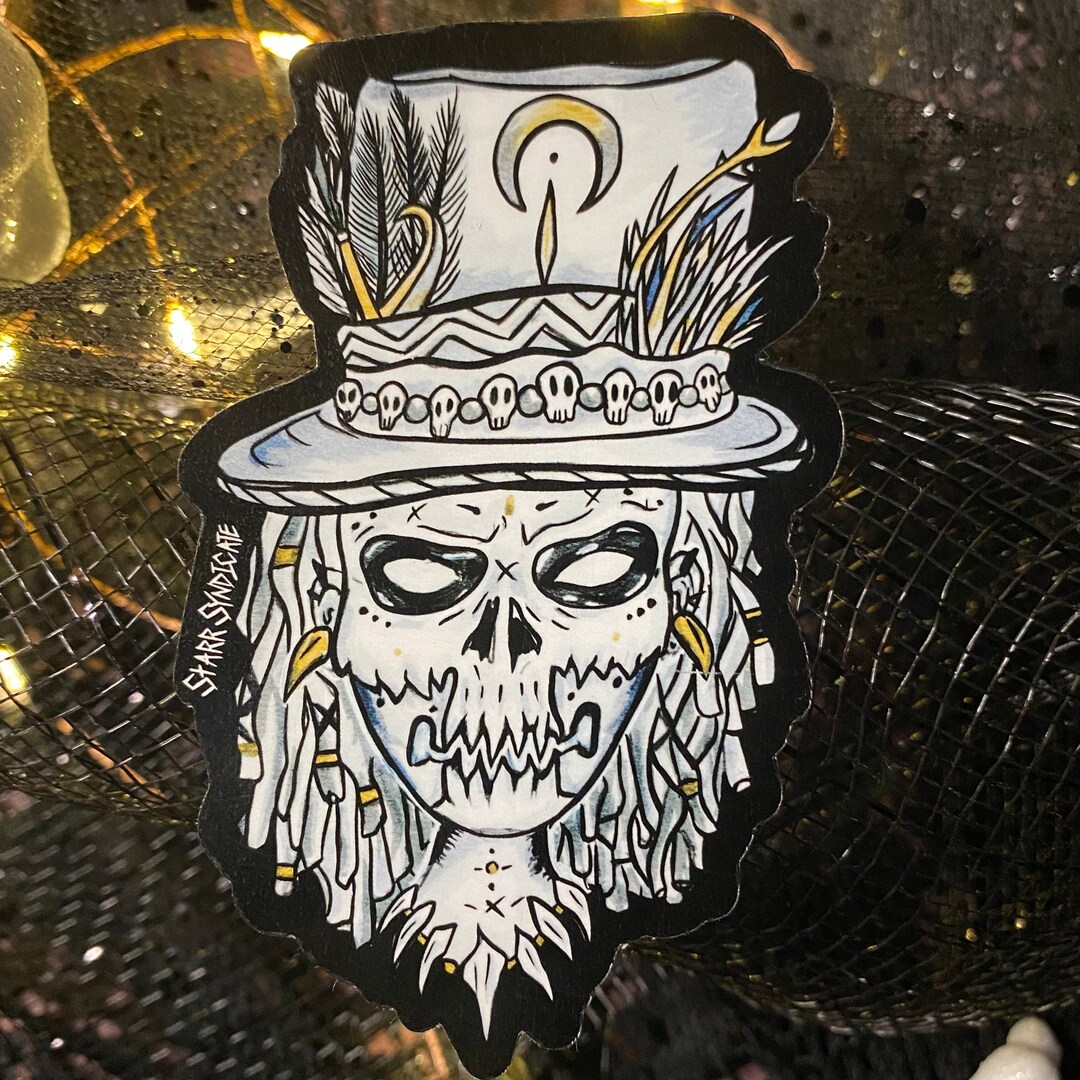 Witch Doctor Waterproof Sticker: Spooky Halloween Decor - Etsy