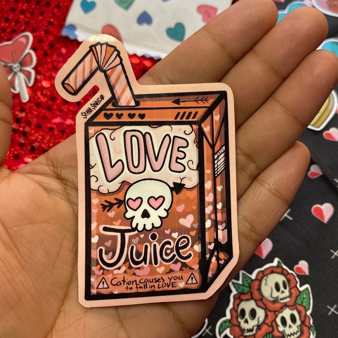 Love Juice Box Waterproof Stickers / Skull Summer Stickers Positive ...