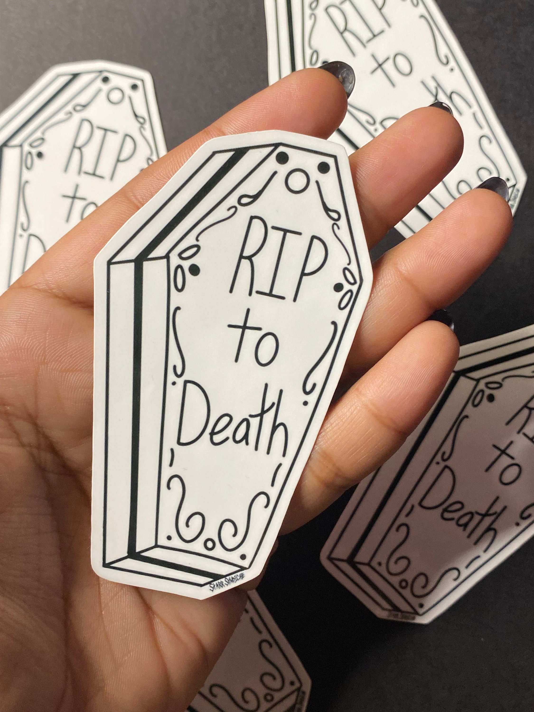 RIP to Death Waterproof Sticker / Witchcraft Stickers - Etsy