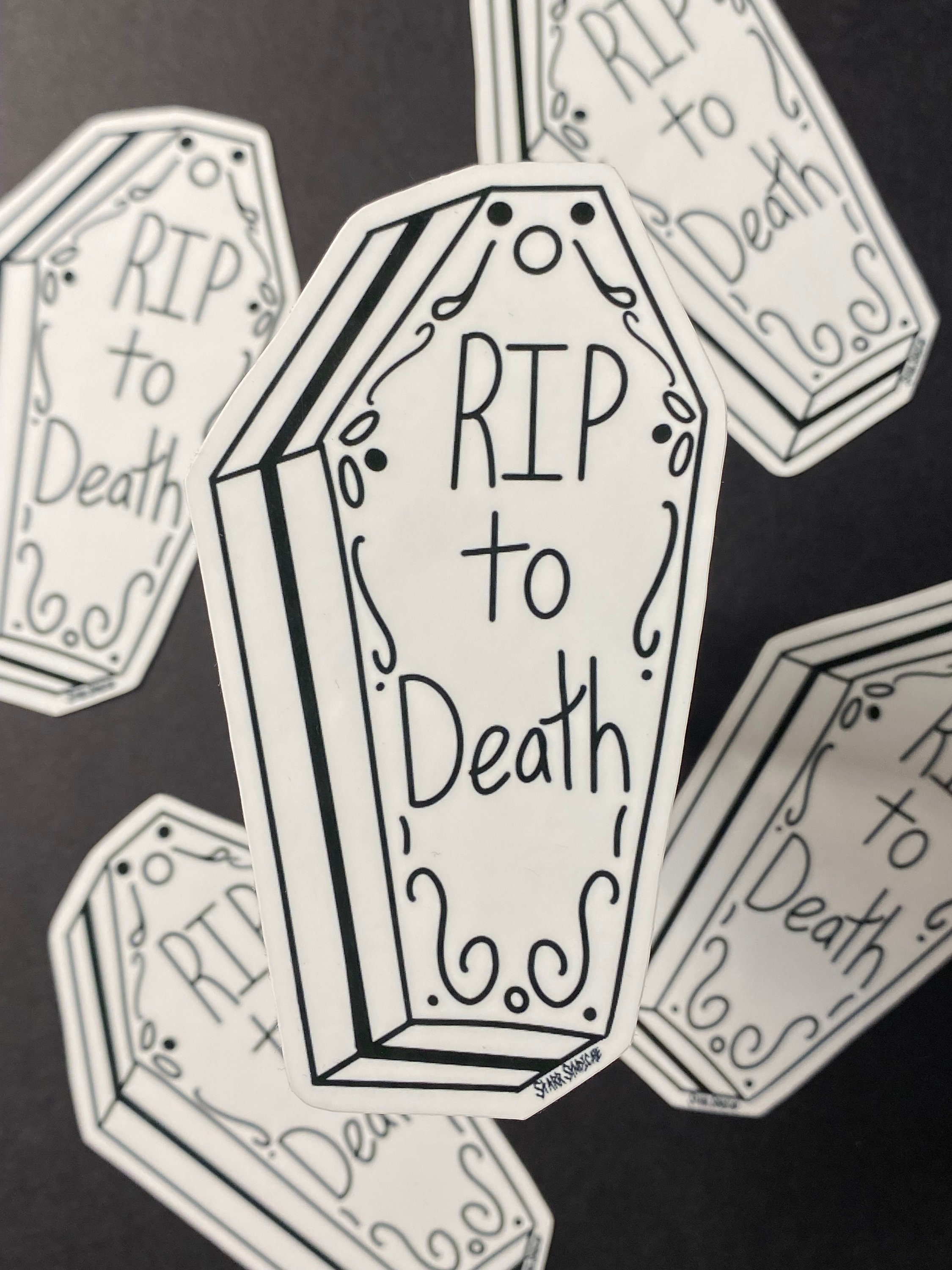 RIP to Death Waterproof Sticker / Witchcraft Stickers - Etsy