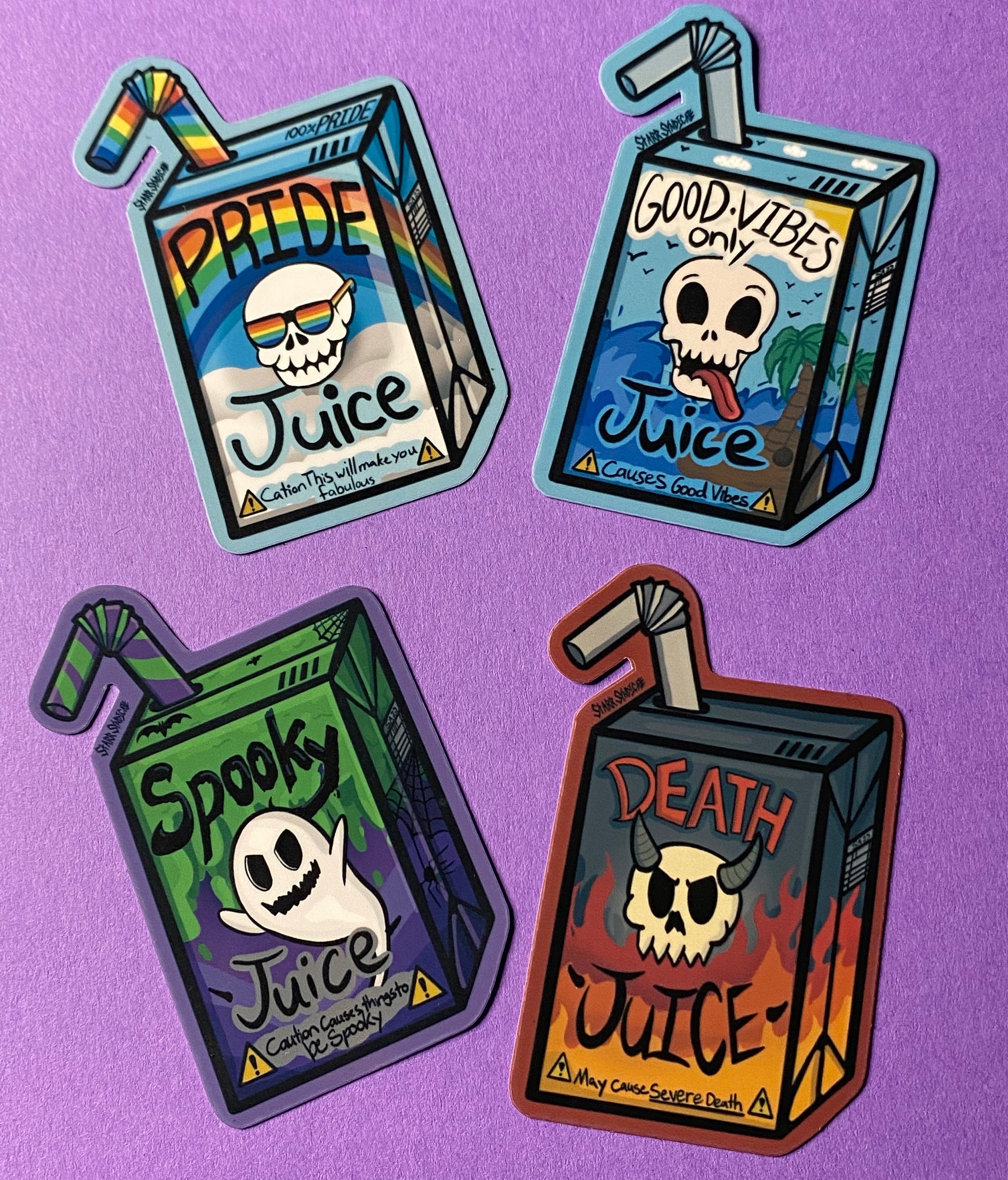 Spooky Juice Box Waterproof Stickers /humor Ghost Halloween - Etsy