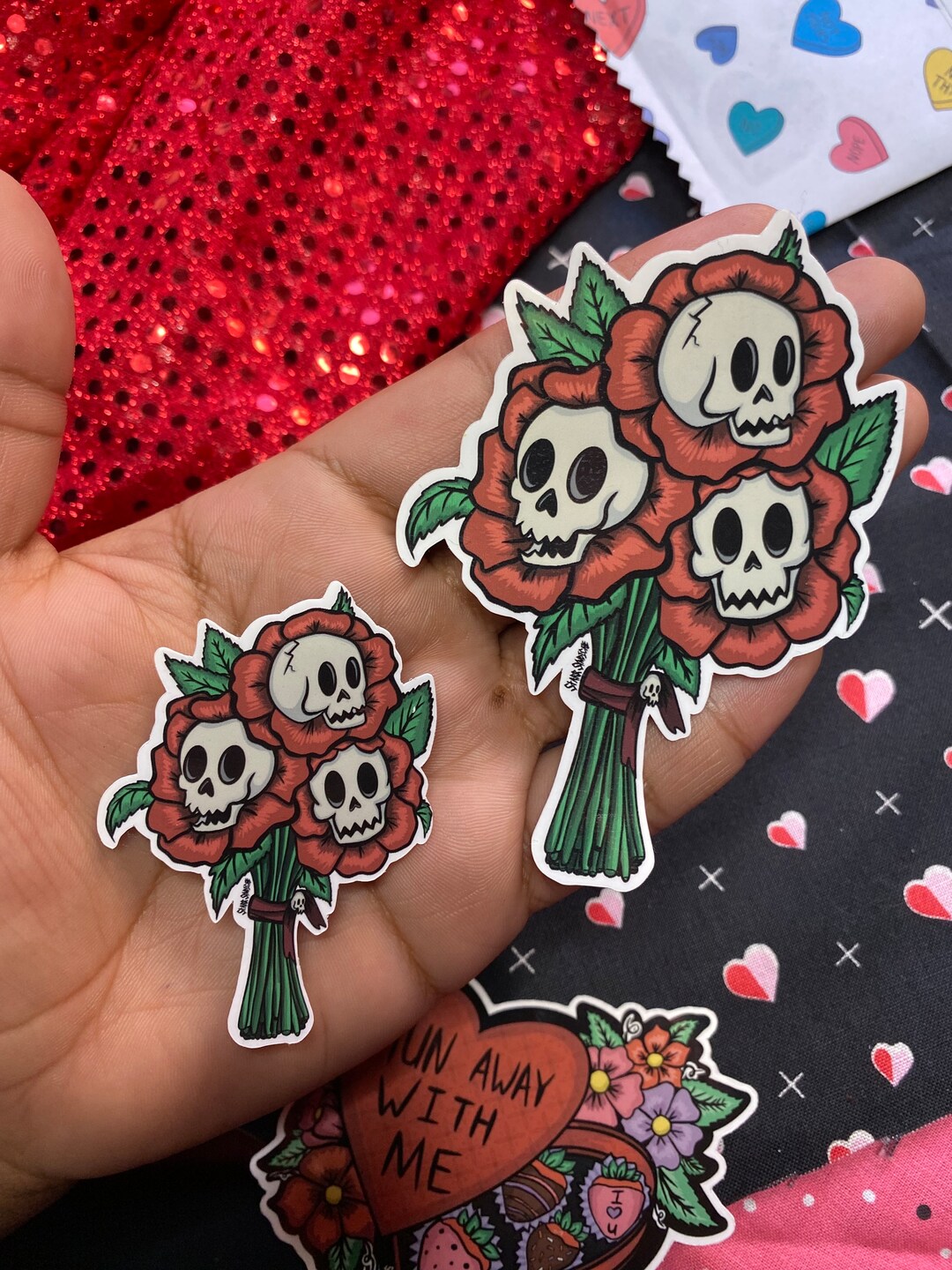 Dead Roses| Valentime, Valloween, Witchcraft Stickers, Laptop ...
