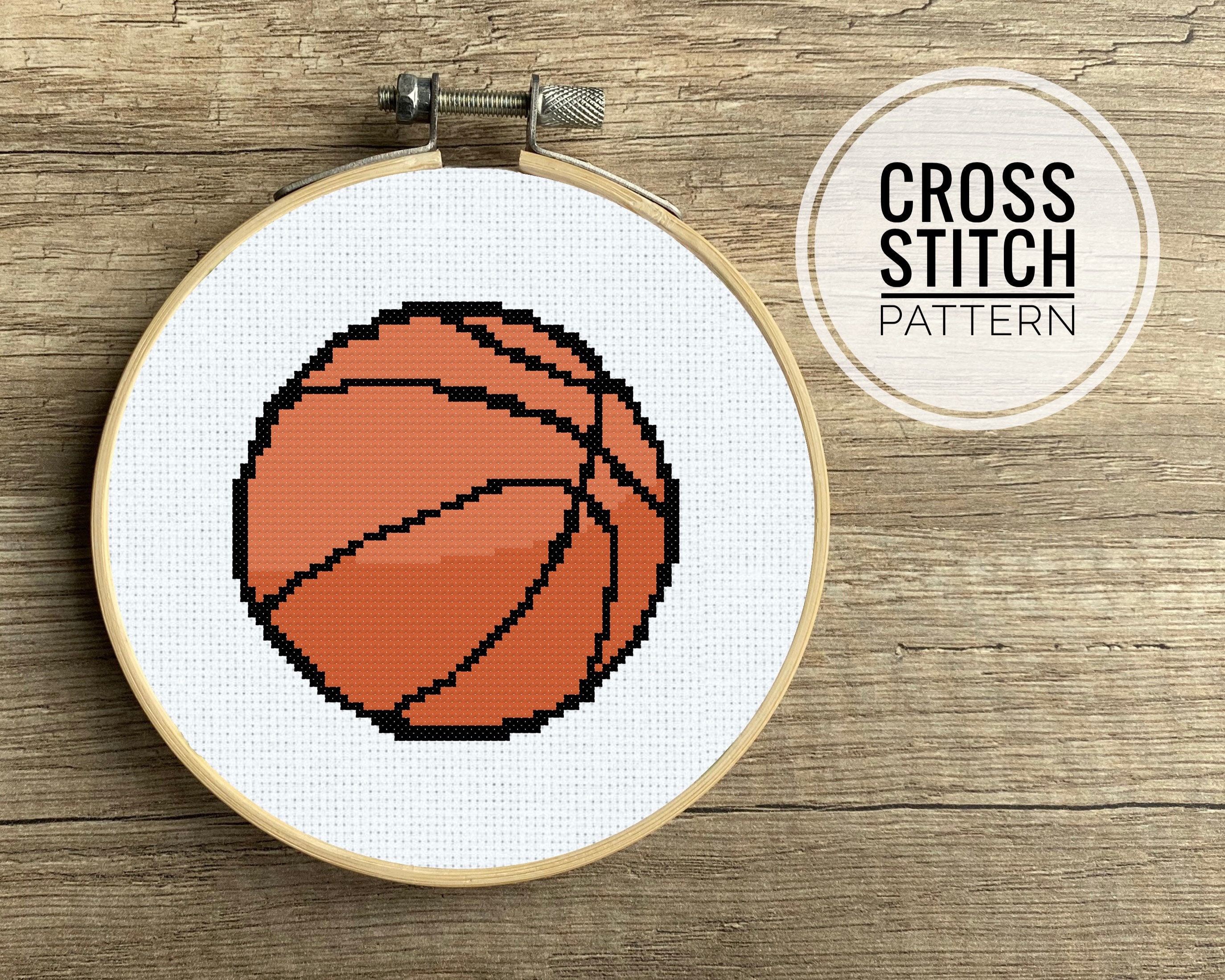 Basketball Cross Stitch Pattern: Sports Lover Wall Decor (PDF Digital ...