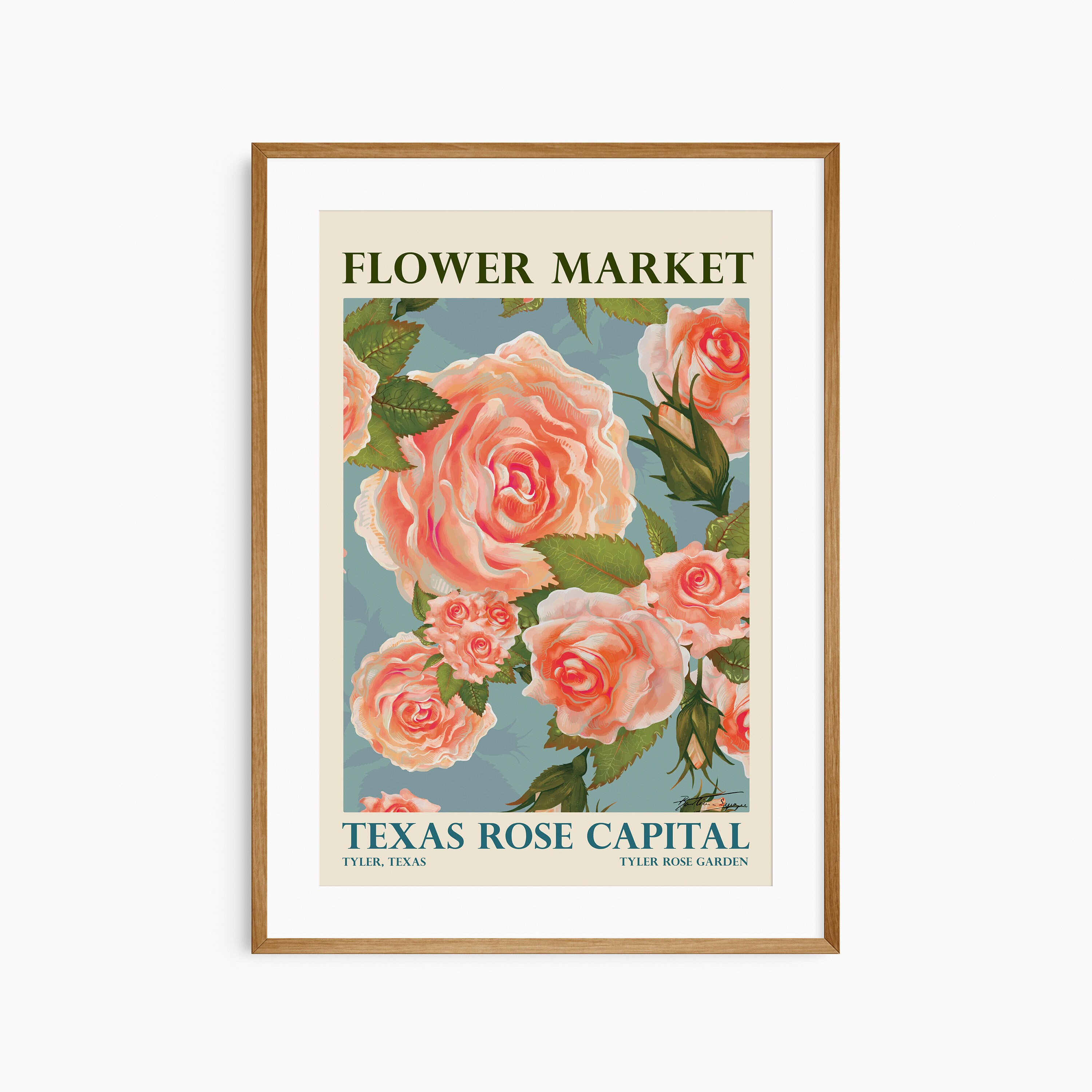 Flower Market Printable Art Roses Art Wall Decor Printable Art ...