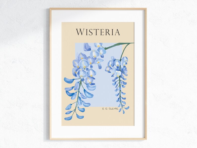 Wisteria Poster | Flower Print | Flower Decor | Wisteria Print ...