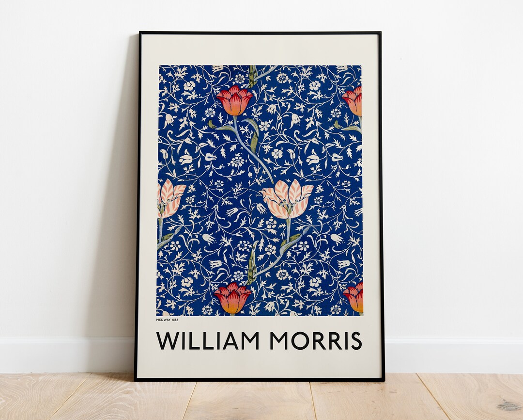William Morris Flower Pattern High Quality Print Floral Minimalist Wall ...