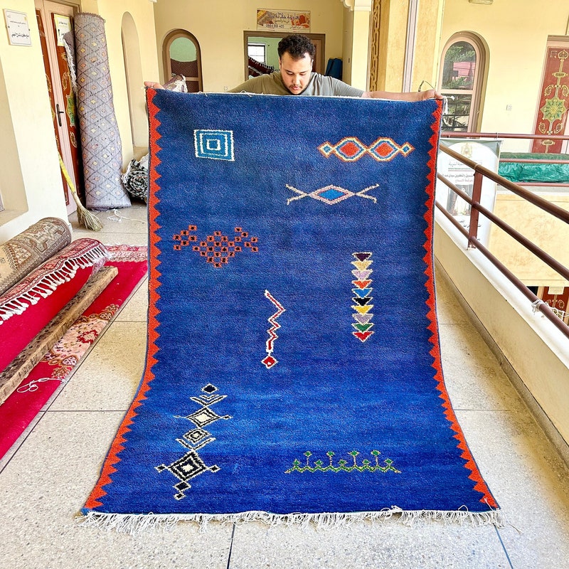 Blue Moroccan Rug - Etsy