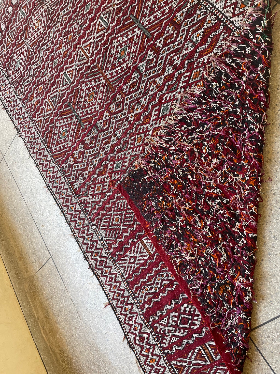 Red Moroccan Rug 12.1ft X 5.6ft Vintage Area Rug Wool - Etsy