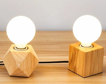 Small Wooden Lamp | Etsy