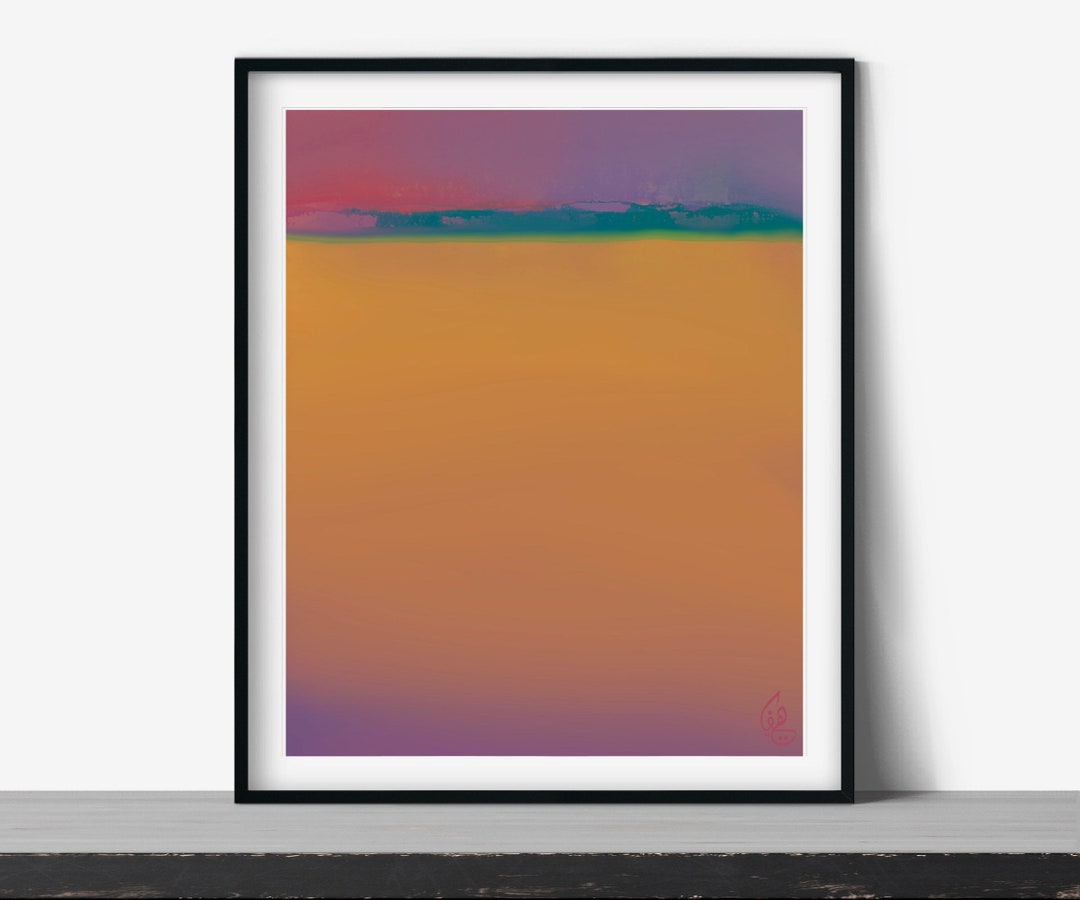 Abstract Color Field Landscape Painting, Impressionist Print ...