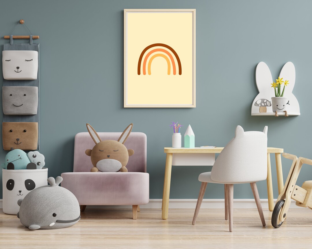 Rainbow Printable Nursery Wall Art- Rainbow Nursery Print - Rainbow ...