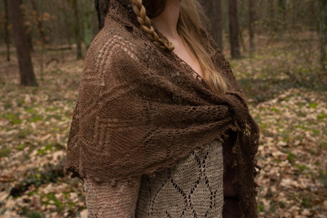 Stinging Nettle Fiber Triangular Cloth Poncho Stole Gradient - Etsy