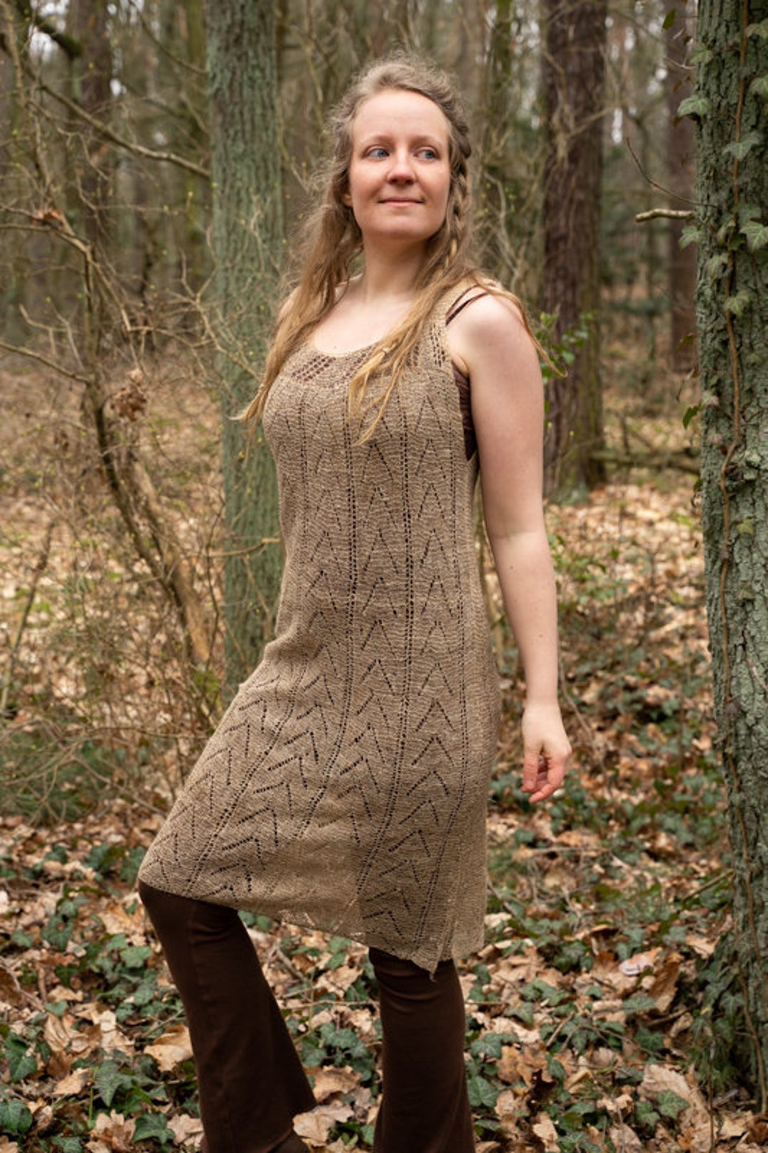 Nettle Fiber Dress Size 36-40 - Etsy