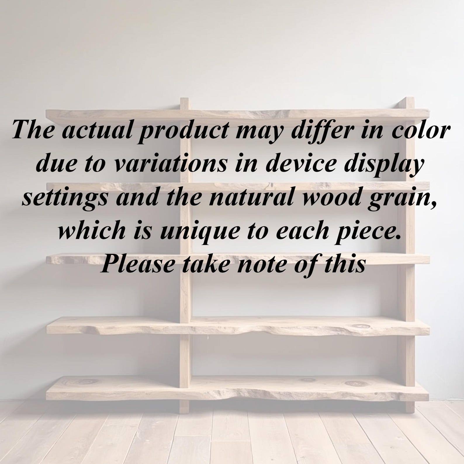 Live Edge Wood Shelf Floor Bookcase Solid Wood Bookshelf Mid Century ...