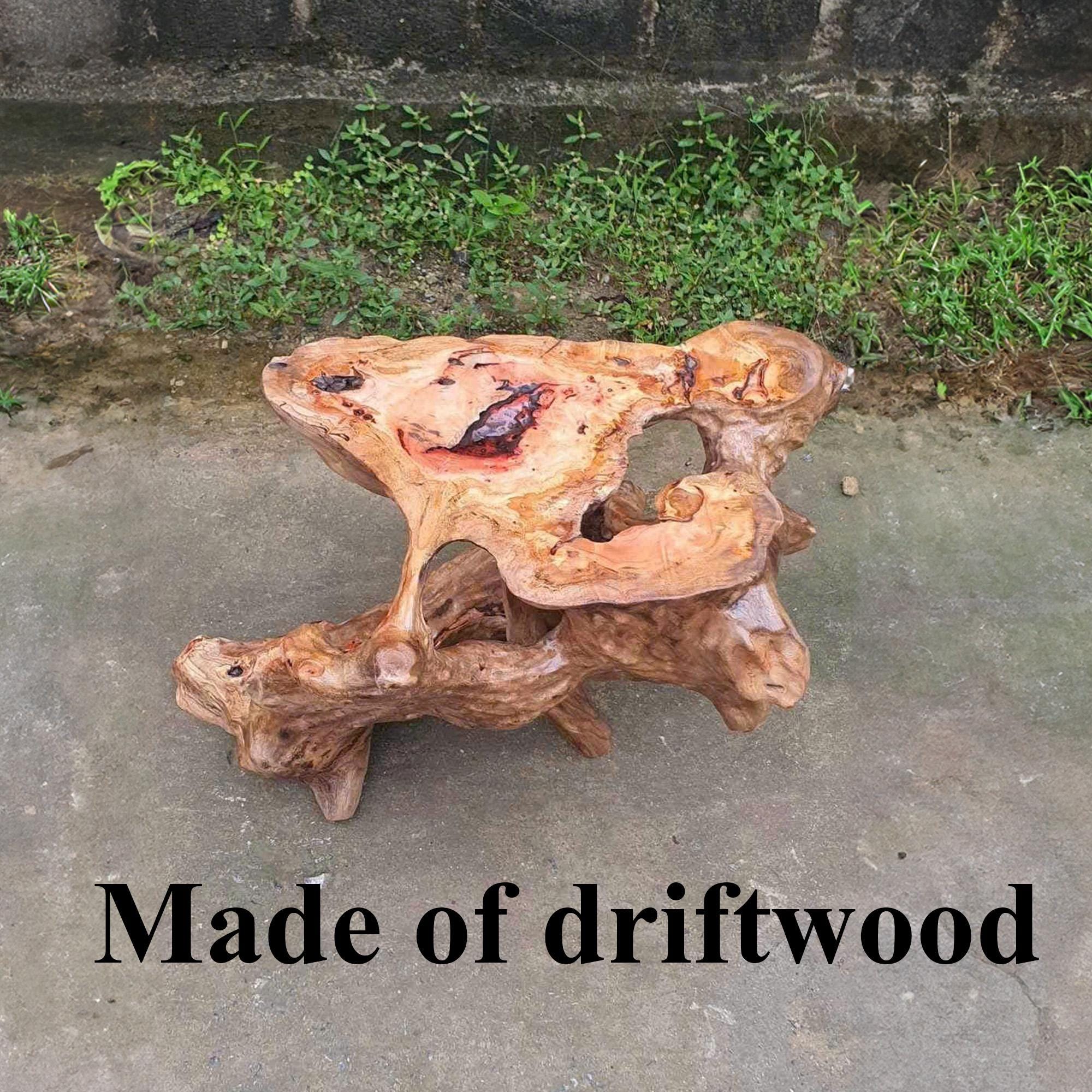 Rustic Wooden Coffee Table Small Coffee Table Rustic Round Low Tea ...