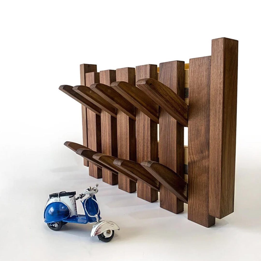 Piano Coat Rack Solid Wood Piano Hook Rack Coat Hanger Double Layer ...