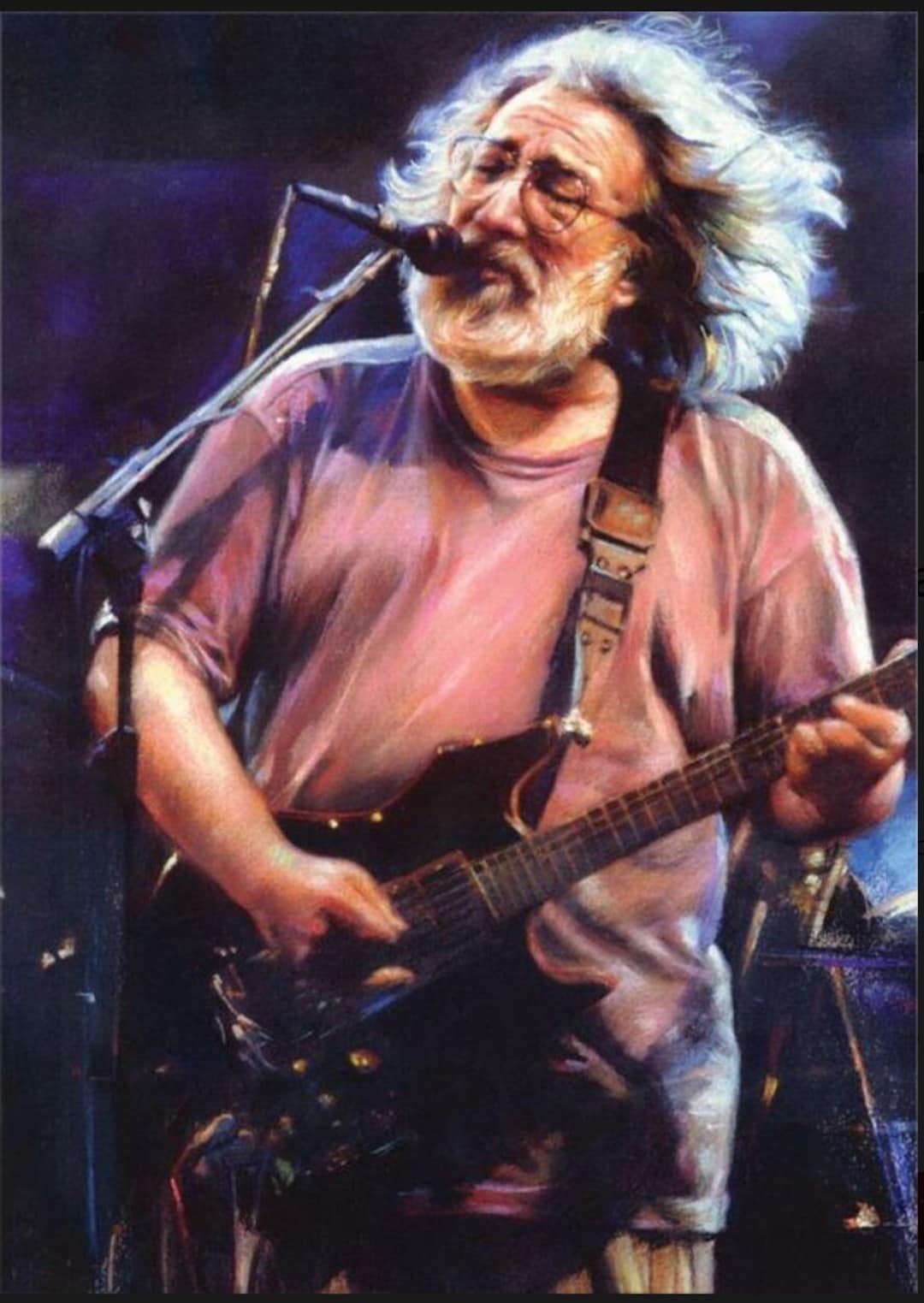 Jerry Garcia Portrait of the Grateful Dead on a 3.5” X 2.5” Metal ...