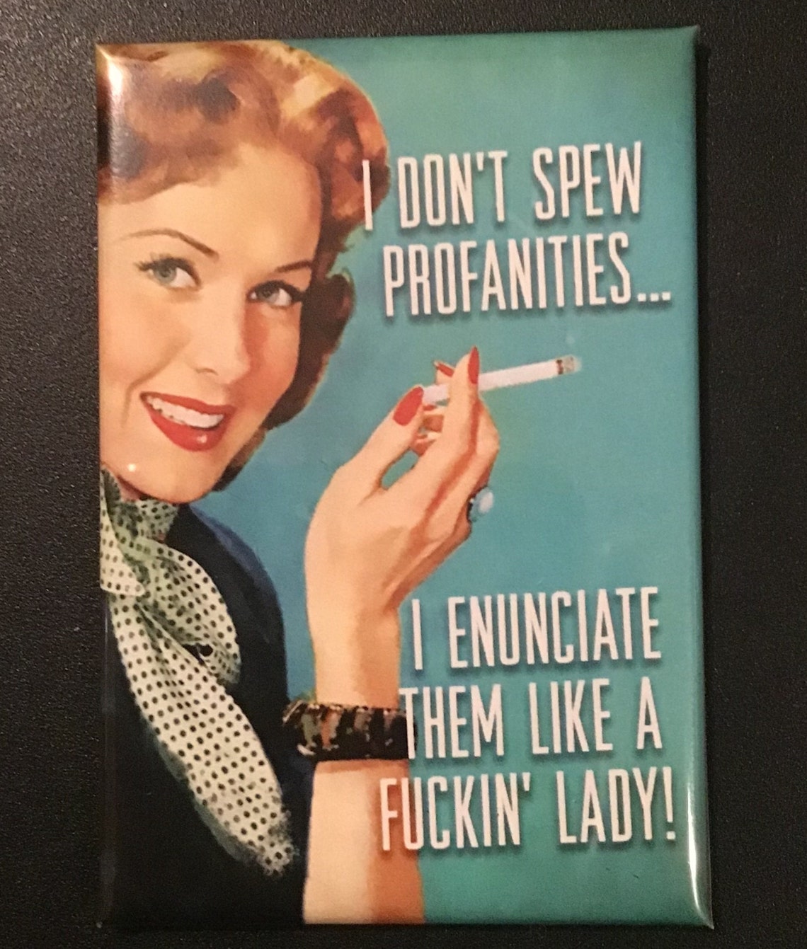 I Dont Spew Profanities.i Enunciate Them Like A Lady on a 2x3 - Etsy