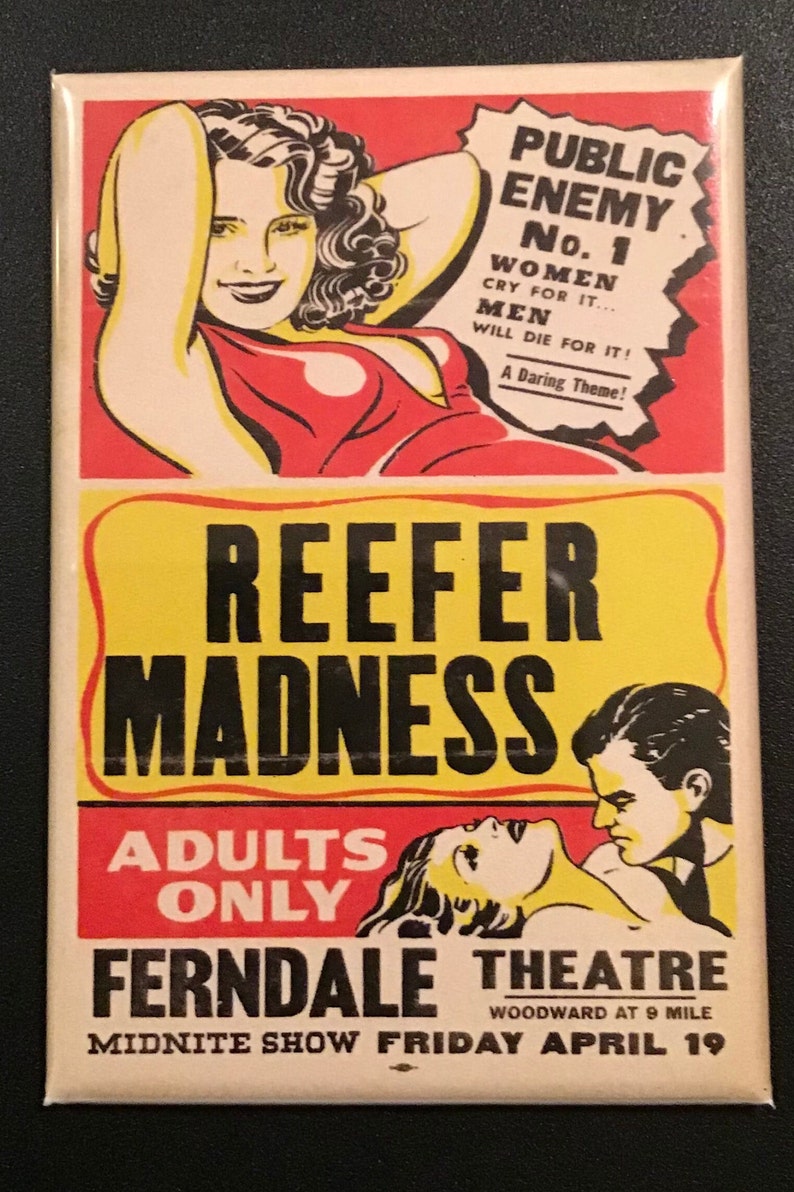 Reefer Madness Movie Poster Refrigerator Magnet: Adults Only - Etsy